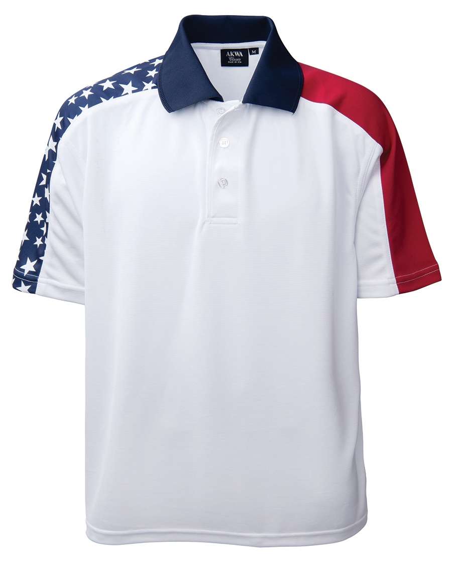 1346-PTM Men's Poly Ottoman Patriotic Polo - POLOS - PRODUCTS
