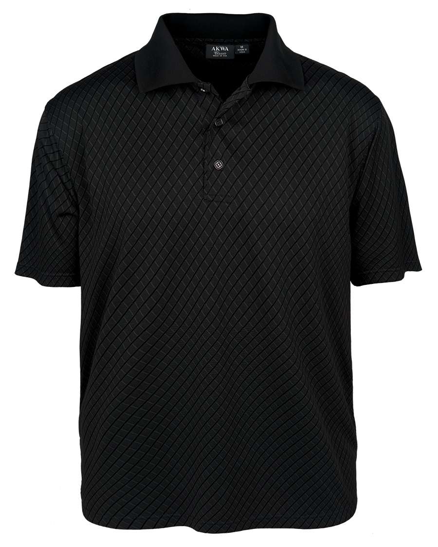 Made in USA Men's Polo Diamond Jacquard
