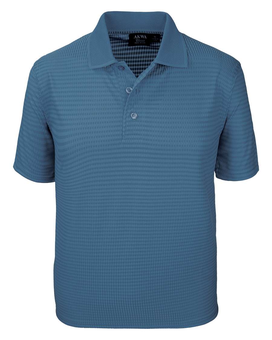 Made in USA 1368-DNC Men's Polo Drop Needle Check