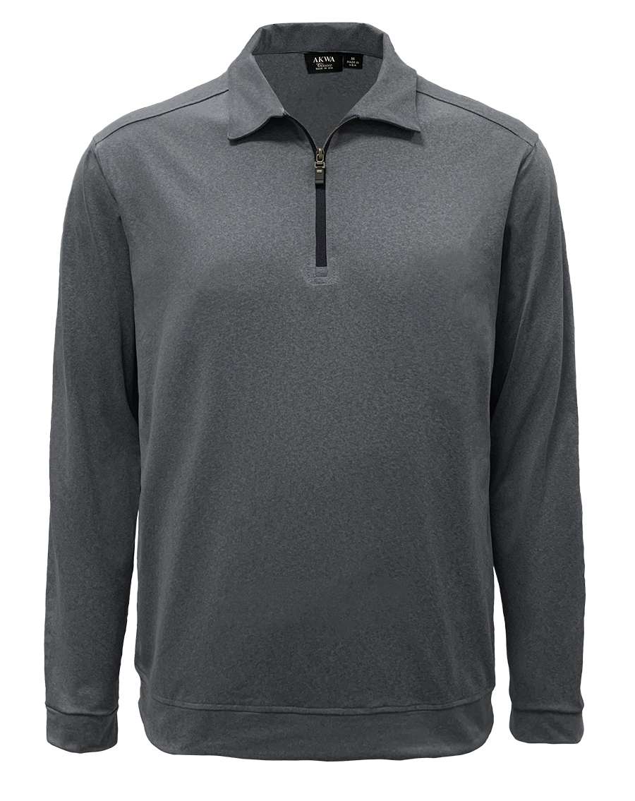 2401-DSJ Men's Double Sueded Jersey L/S 1/4 Zip Polo - POLOS - PRODUCTS