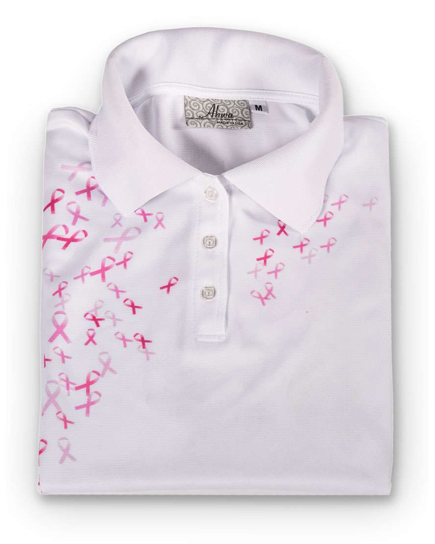 Made in USA Breast Cancer Awareness Women's Polo
