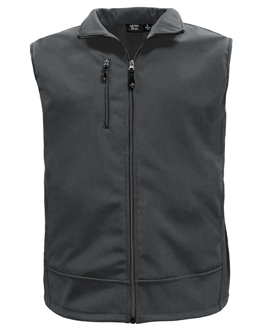 9529-S3F Men's 3 Layers Soft Shell Full Zip Vest